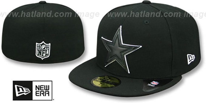 Dallas Cowboys LEATHER POP Black Fitted Hat by New Era