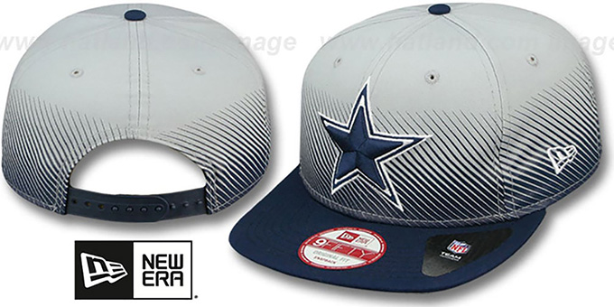 Dallas Cowboys LINE FADE SNAPBACK Grey-Navy Hat by New Era