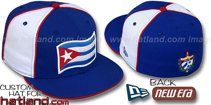Cuba PINWHEEL-2 ROYAL-WHITE Fitted Hat by New Era