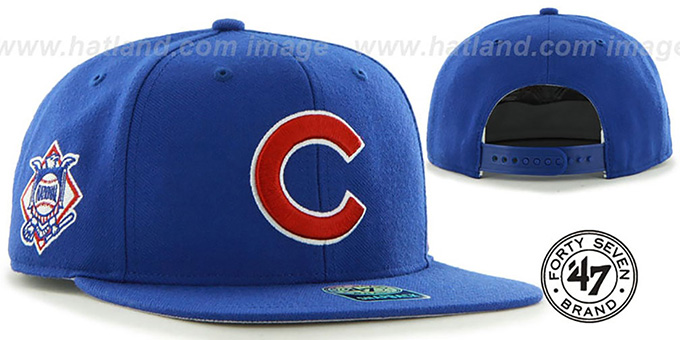 Cubs SURE-SHOT SNAPBACK Royal Hat by Twins 47 Brand
