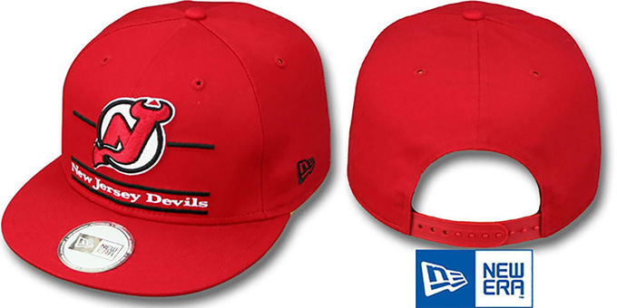 Devils TEAM-BAR SNAPBACK Red Hat by New Era