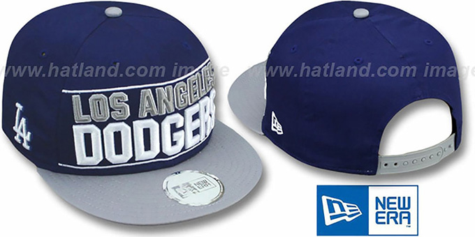 Dodgers BIG-BOLD SNAPBACK Royal-Grey Hat by New Era