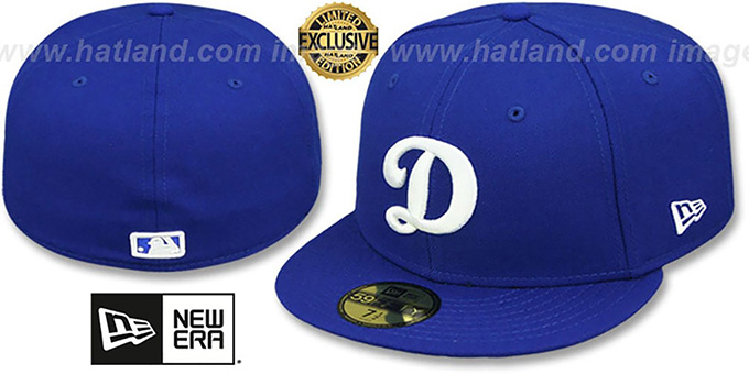 Los Angeles Dodgers D TEAM-BASIC Royal-White Fitted Hat