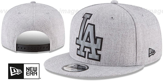 Los Angeles Dodgers SILKED-XL SNAPBACK Heather Light Grey Hat