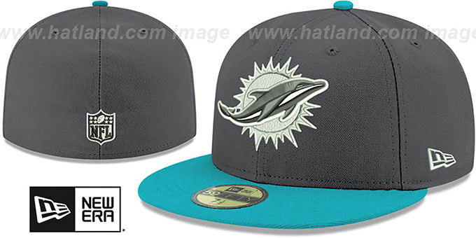 Dolphins SHADER MELT-2 Grey-Aqua Fitted Hat by New Era