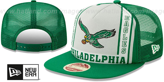 Philadelphia Eagles THROWBACK BANNER FOAM TRUCKER SNAPBACK Hat