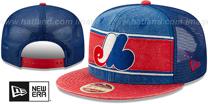 Montreal Expos COOP HERITAGE-BAND TRUCKER SNAPBACK Royal-Red Hat