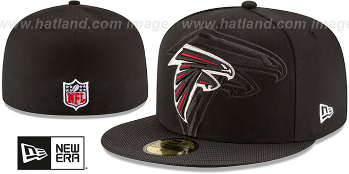 Falcons STADIUM SHADOW Black Fitted Hat by New Era