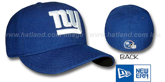 Giants TEAM LOGO Fitted Hat by New Era - royal