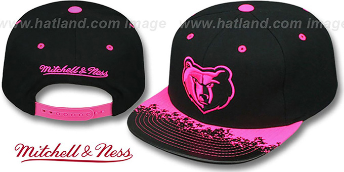 Grizzlies NEON-LAVA SNAPBACK Black-Pink Hat
