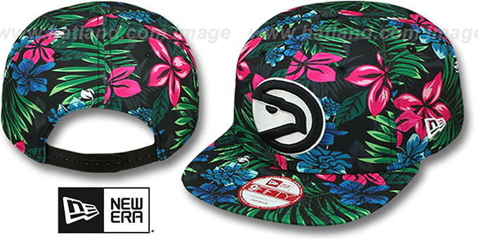 Atlanta Hawks AMAZON BLOOM SNAPBACK Hat by New Era