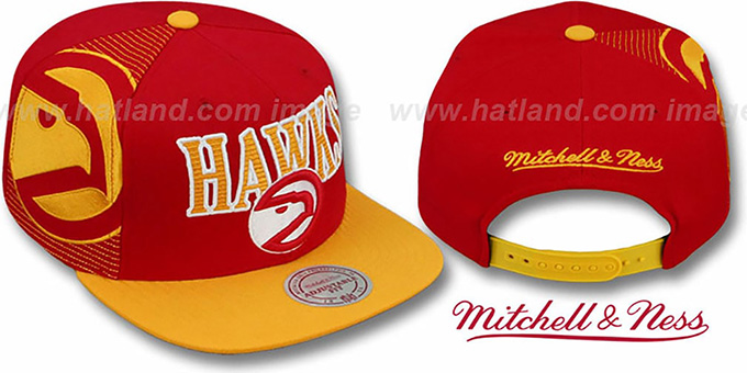 Hawks LASER-STITCH SNAPBACK Red-Gold Hat