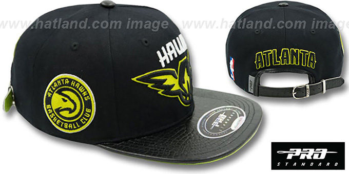 Hawks TEAM-BASIC STRAPBACK Black Hat by Pro Standard