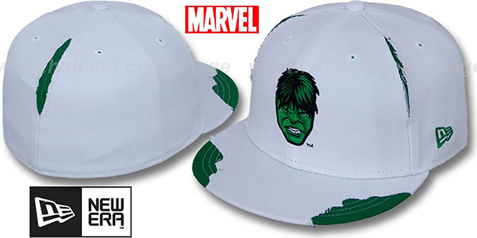 Hulk RIPPED White Fitted Hat by New Era