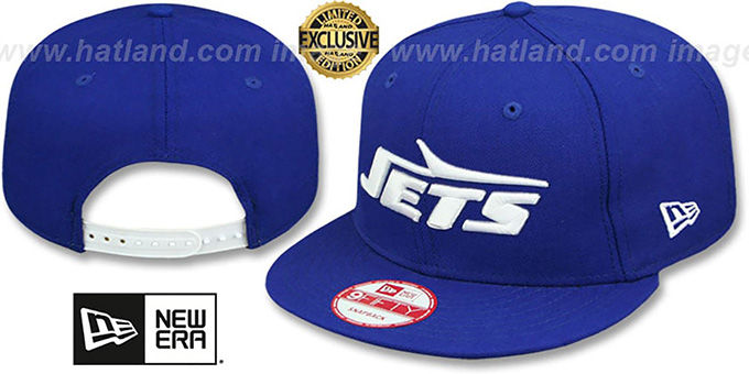 New York Jets THROWBACK TEAM-BASIC SNAPBACK Royal-White Hat
