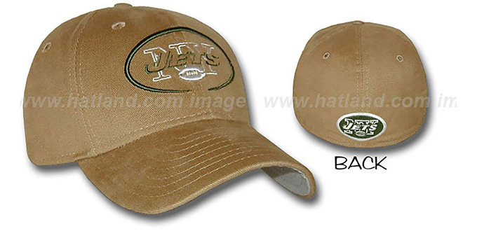 Jets TRACE Fitted Hat by New Era - khaki