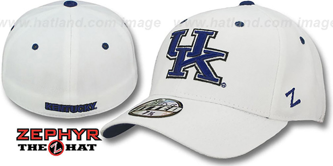 Kentucky DH White Fitted Hat by Zephyr
