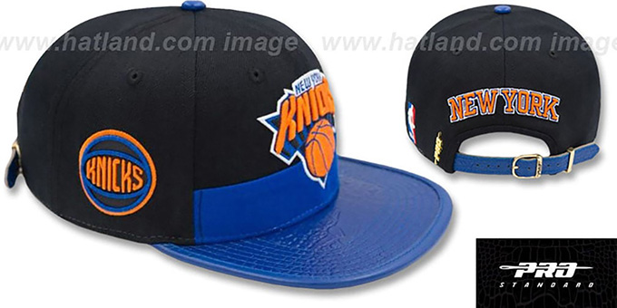 New York Knicks HORIZON STRAPBACK Black-Royal Hat