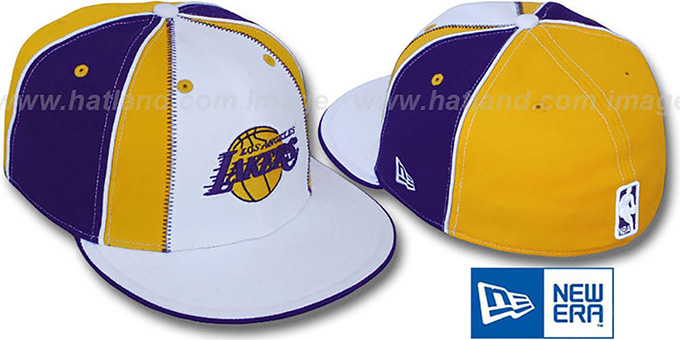 Lakers WEDGE PINWHEEL Fitted Hat by New Era