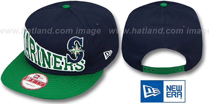 Seattle Mariners STOKED SNAPBACK Navy-Green Hat by New Era
