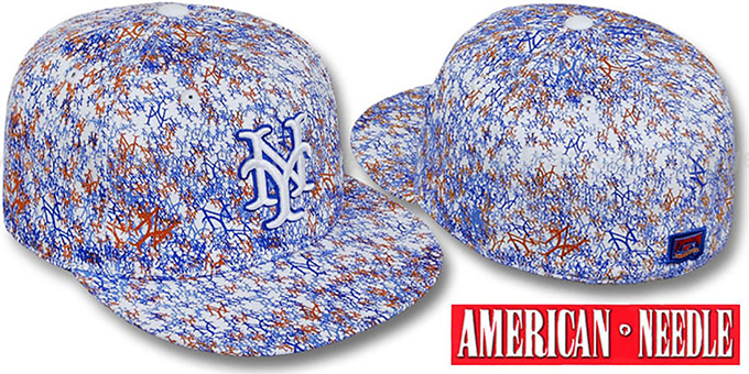 New York Mets MATISE White-Team Color Fitted Hat