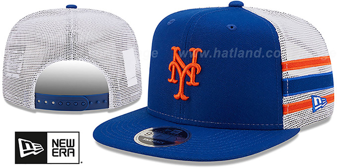 New York Mets SIDE-STRIPE TRUCKER SNAPBACK Royal Hat