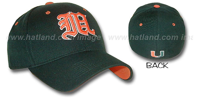 Miami KANJI DH Fitted Hat by ZEPHYR - dark green