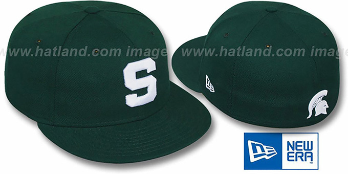 Michigan State NCAA-BASIC Green Fitted Hat by New Era