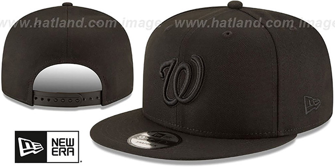 Washington Nationals TEAM-BASIC BLACKOUT SNAPBACK Hat