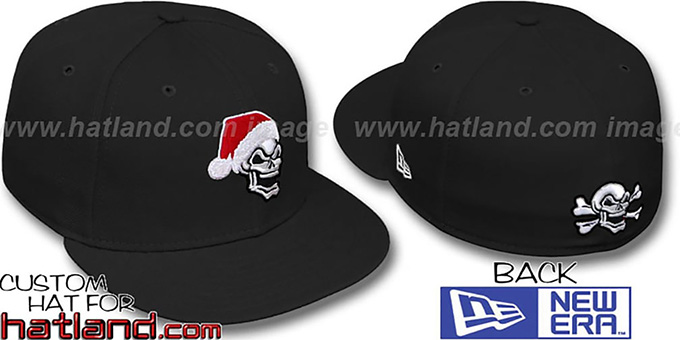 New Era SANTA SKULL Black Fitted Hat