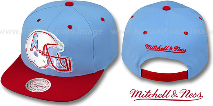 Oilers 2T XL-HELMET SNAPBACK Sky-Red Hat