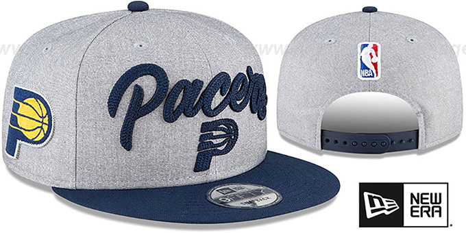 Indiana Pacers ROPE STITCH DRAFT SNAPBACK Grey-Navy Hat