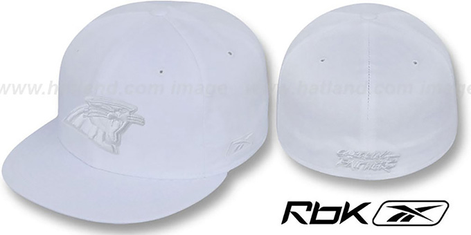 Panthers NFL-WHITEOUT Fitted Hat by Reebok