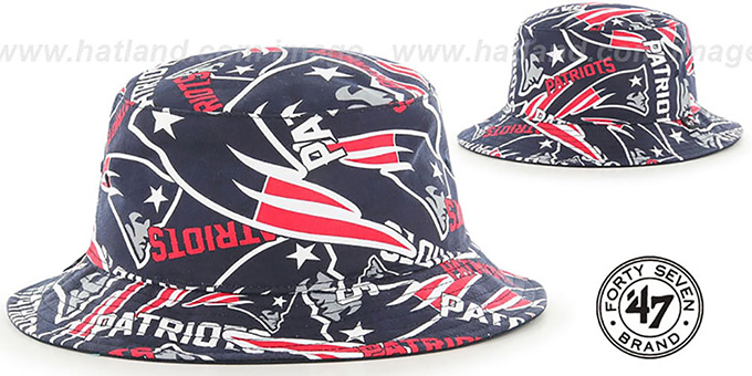 Patriots BRAVADO BUCKET Hat by Twins 47 Brand