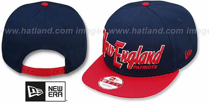 Patriots SNAP-IT-BACK SNAPBACK Navy-Red Hat by New Era