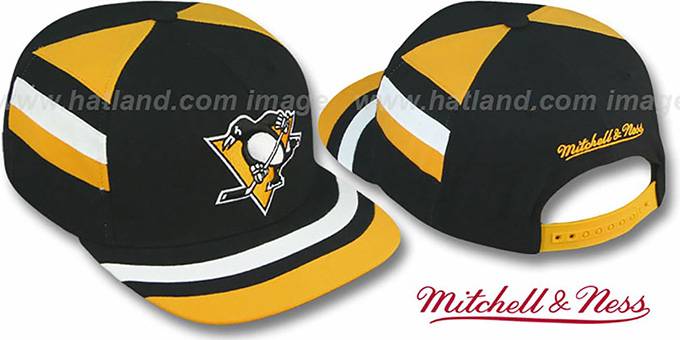 Penguins TEAM JERSEY SNAPBACK Hat by Mitchell and Ness