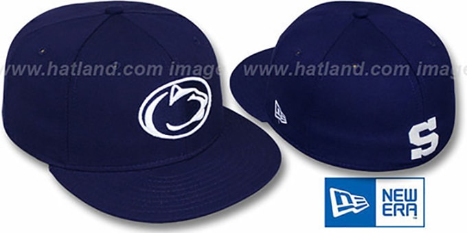 Penn State NCAA-BASIC Navy Fitted Hat by New Era