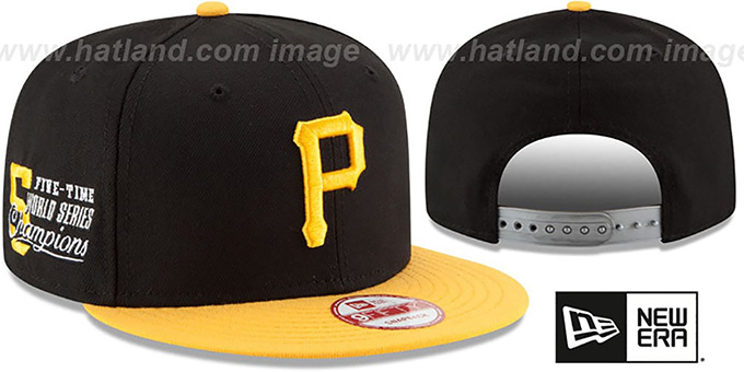Pittsburgh Pirates MLB STAR-TRIM SNAPBACK Black-Gold Hat