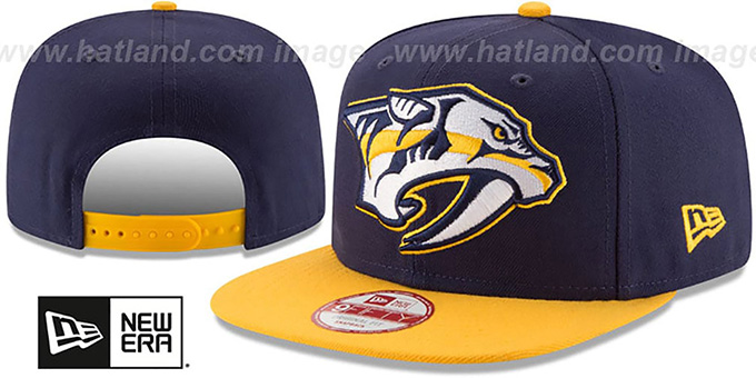 Predators LOGO GRAND REDUX SNAPBACK Navy-Gold Hat by New Era