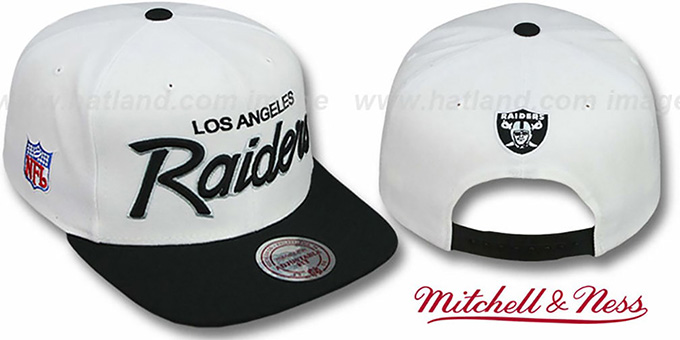 Raiders 2T TEAM-SCRIPT SNAPBACK White-Black Hat