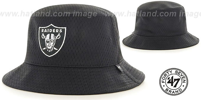 Raiders BACKBOARD JERSEY BUCKET Black Hat by Twins 47 Brand