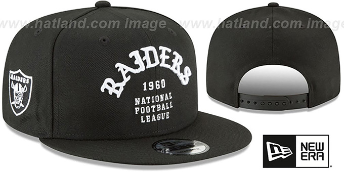 Raiders GOTHIC-ARCH SNAPBACK Black Hat by New Era