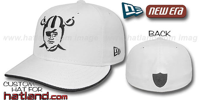 Oakland Raiders TRACE FLIP Fitted Hat - white