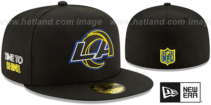 Los Angeles Rams 2020 NFL VIRTUAL DRAFT Black Fitted Hat