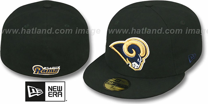 St Louis Rams NFL TEAM-BASIC Black Fitted Hat by New Era