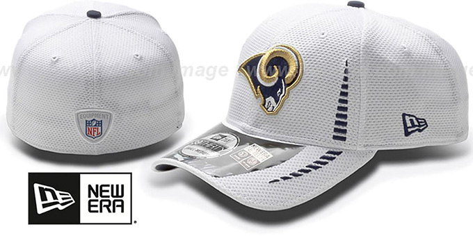 St Louis Rams NFL TRAINING FLEX White Hat by New Era