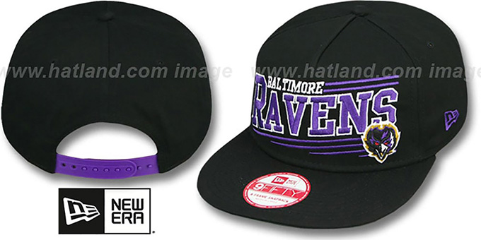 Ravens ANGULAR A-FRAME SNAPBACK Black Hat by New Era