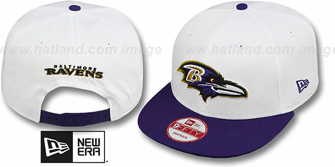 Baltimore Ravens WHITETOP SNAPBACK White-Purple Hat