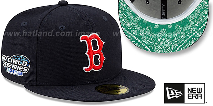 Boston Red Sox BANDANA KELLY BOTTOM Navy Fitted Hat