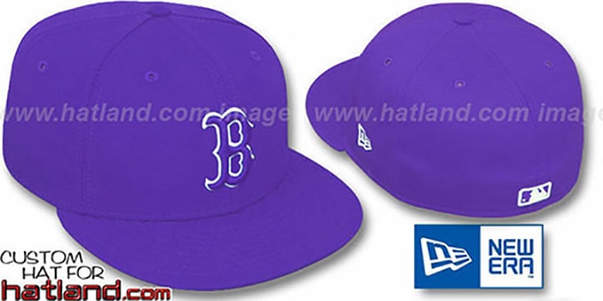 Red Sox TEAM-BASIC Purple-Purple Fitted Hat by New Era